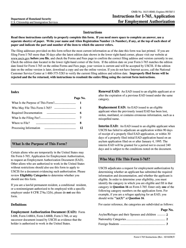 Fillable Online fsmembassydc i 765 form Fax Email Print - pdfFiller