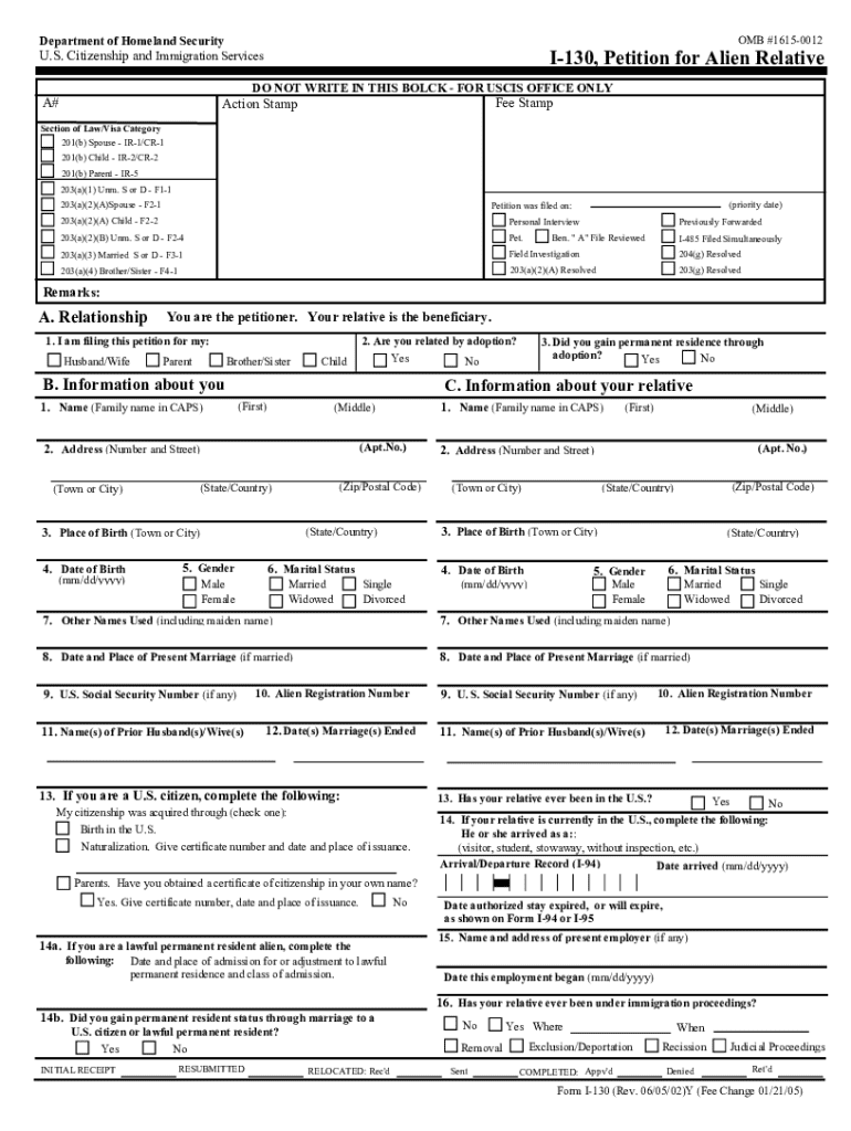 USCIS I 130 2002 Fill And Sign Printable Template Online US Legal Forms