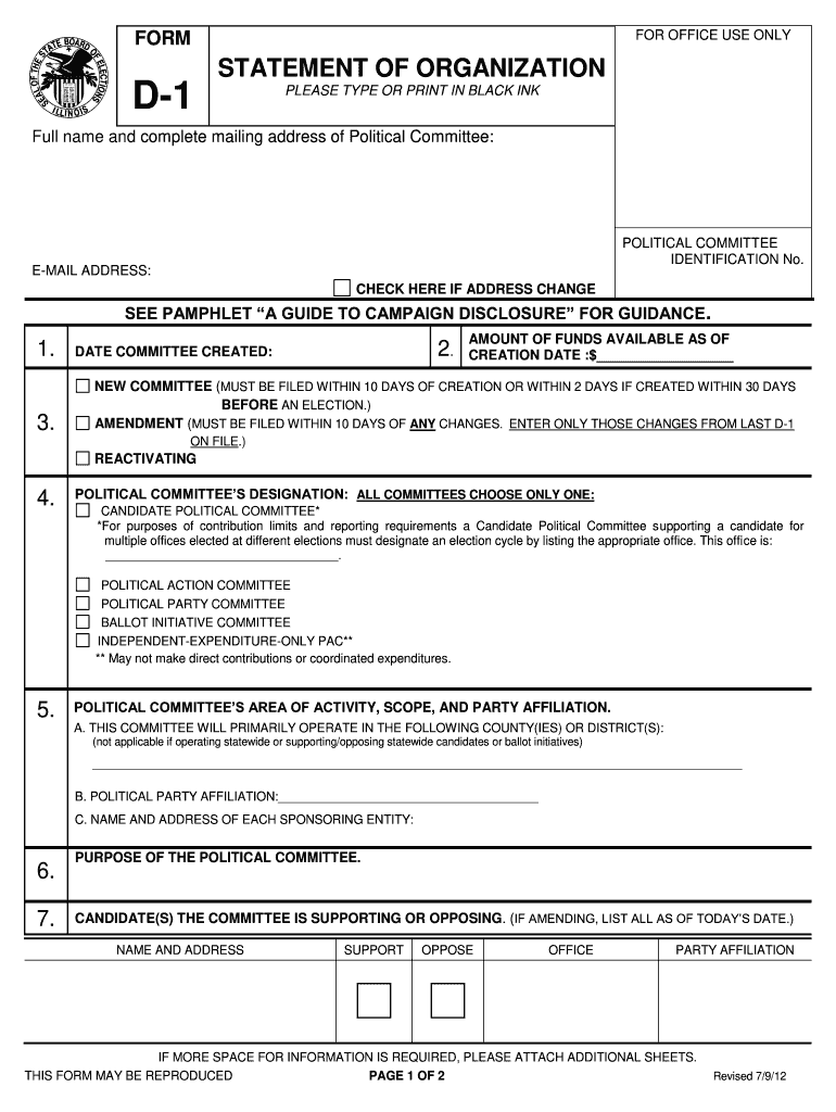 Il How To Form D1 Fill And Sign Printable Template Online US Legal
