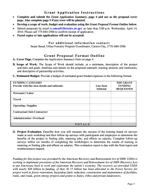 Fillable Online forestry nv Grant Application Instructions Grant ...