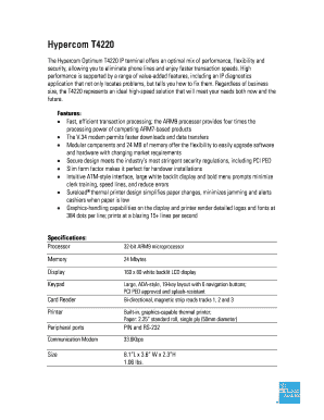 Fillable Online codec for hypercom t4220 form Fax Email Print - pdfFiller