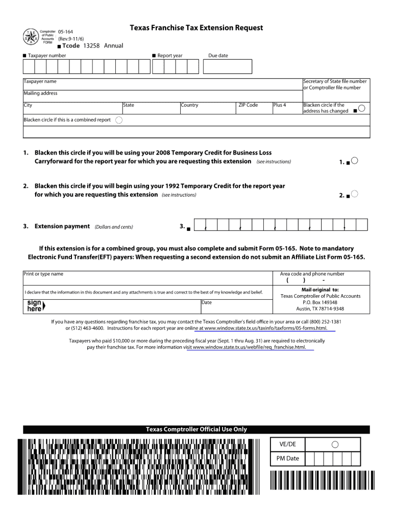 Texas 05 164 Instructions Fill Out Sign Online DocHub