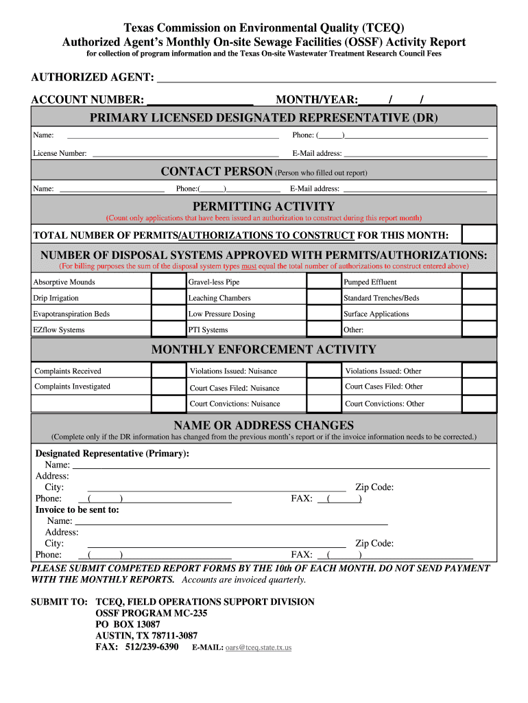 Fillable Online tceq texas Texas Commission on Environmental Quality ...
