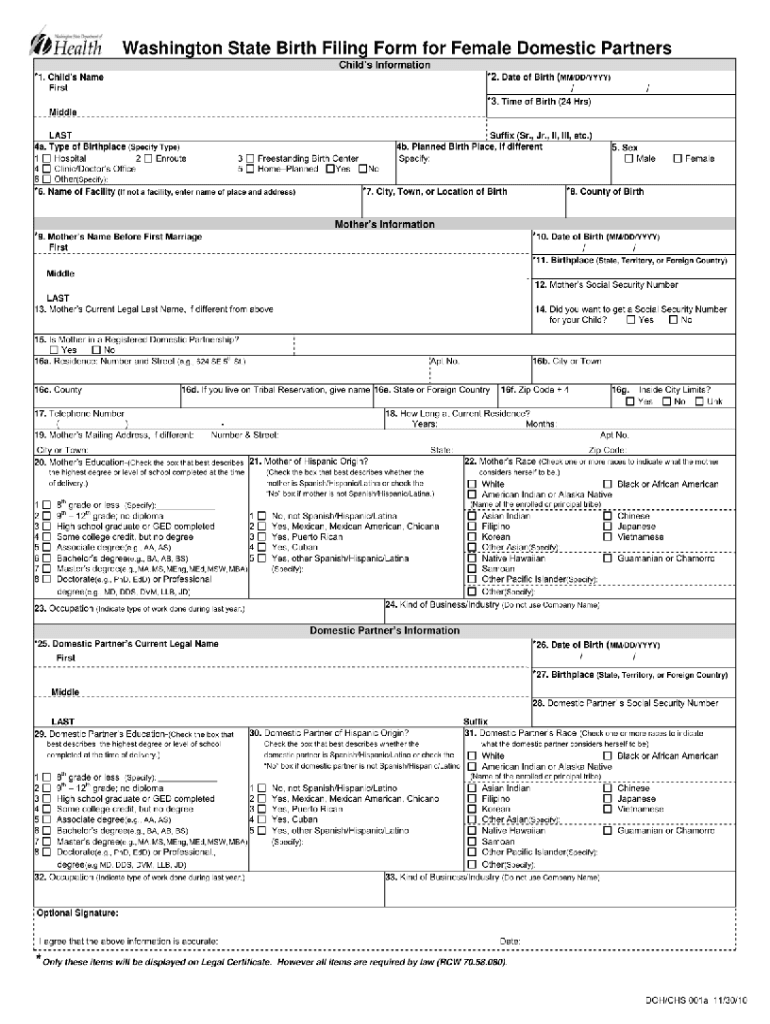 Fillable Online doh wa washington generic applications form Fax Email ...