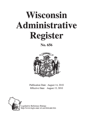Fillable Online Wisconsin Administrative Register No. 656 - Mid-August ...