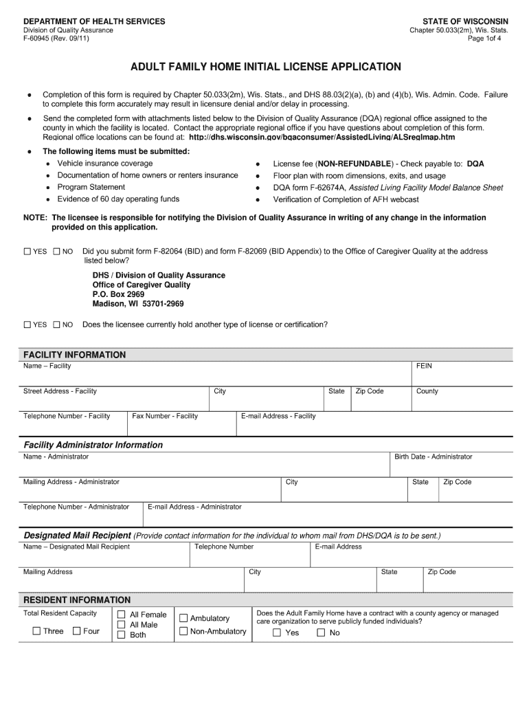 Afh license application: Fill out & sign online | DocHub