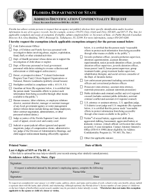 Fillable Online florida department of state addressidentification ...