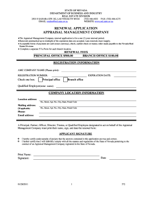 Fillable Online red state nv nevada appraisal management companies form ...