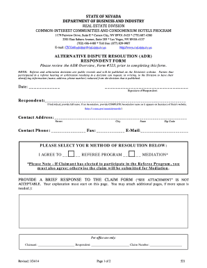 Nevada Real Estate Division - Fill and Sign Printable Template Online