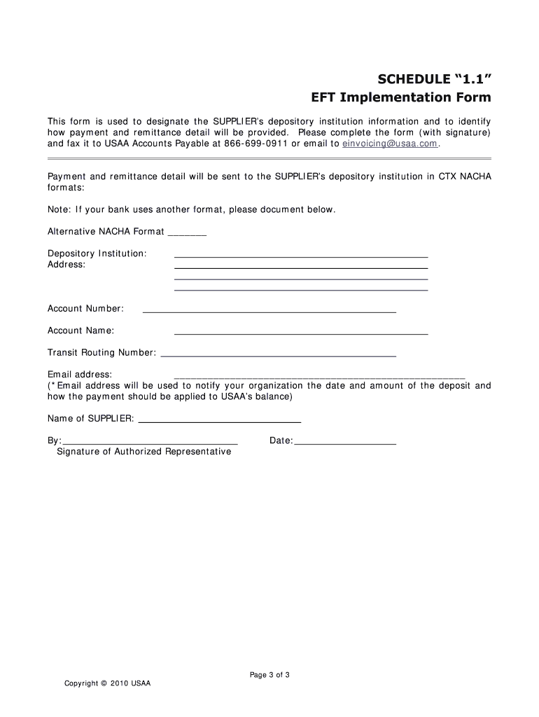 usaa eft: Fill out & sign online | DocHub