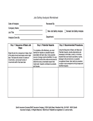 Job Hazard Analysis Form - Fill Online, Printable, Fillable, Blank ...