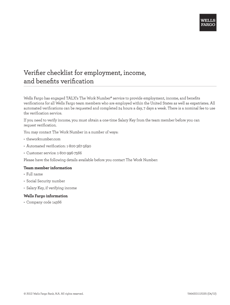 Wells Fargo Check Verification 2020 2022 Fill And Sign Printable 