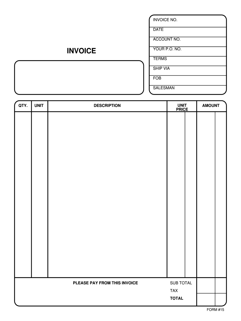 Free Fillable Invoice Templates Maniablogt