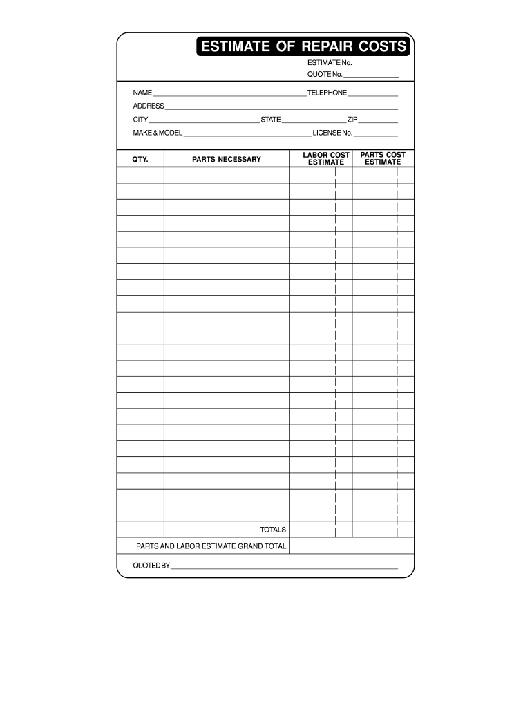 No No Download Needed Needed Quotation For Repair Pdf Fill Out Sign 