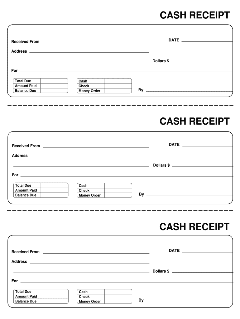 Free Fillable Receipt Forms