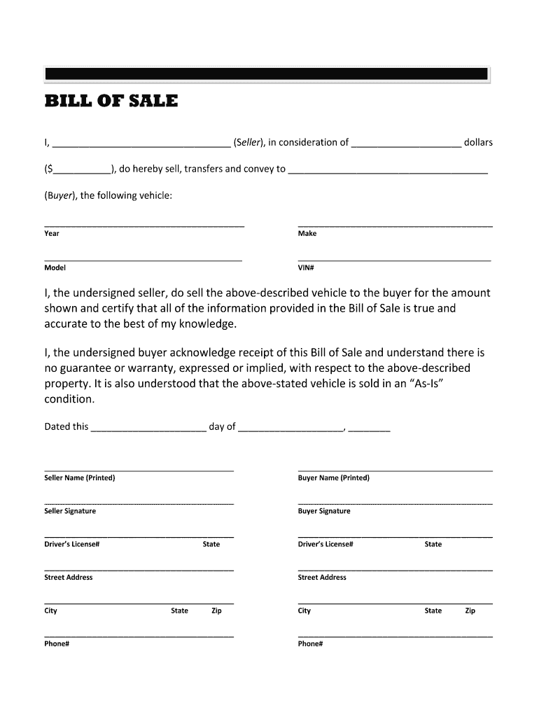 Free Printable Camper Bill Of Sale Printable Blog