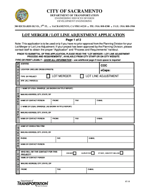 City Of Sacramento Lot Line Adjustment Form - Fill and Sign Printable ...