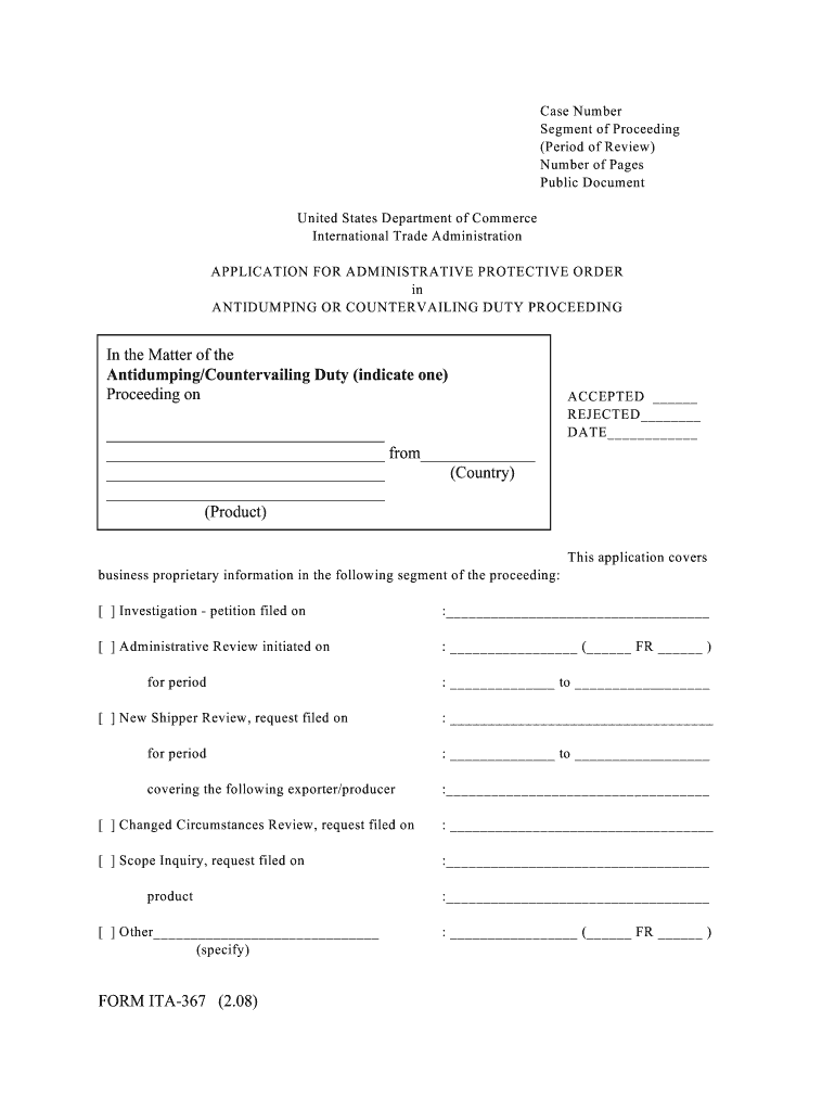 ITA-367 Form - Fill Online, Printable, Fillable, Blank - pdfFiller