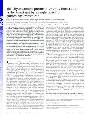 Fillable Online pnas The phytohormone precursor OPDA is isomerized in ...
