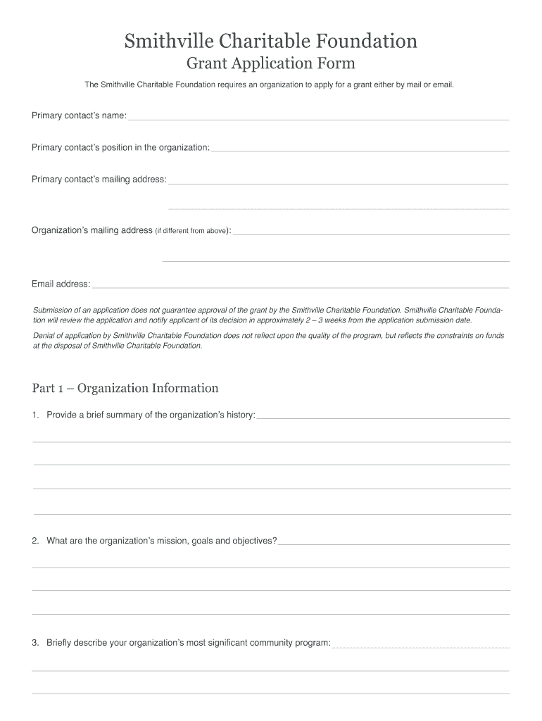Smithville Grant Fill Out Sign Online DocHub