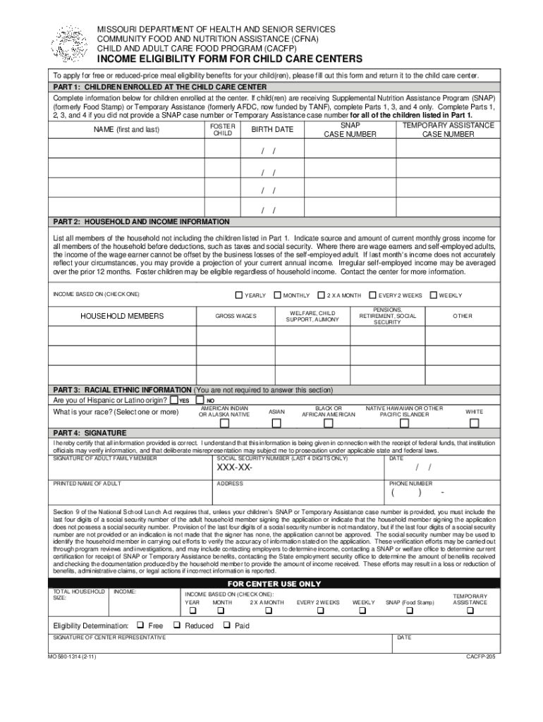 Fillable Online countrychildcare enrollment & income eligibility form ...