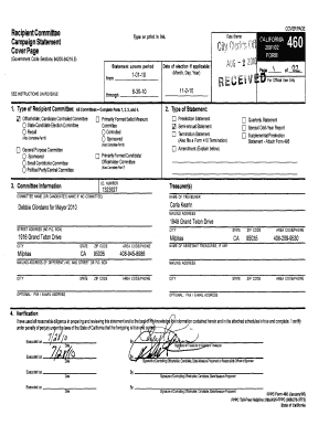 Fillable Online ci milpitas ca giordano form 460 Fax Email Print ...