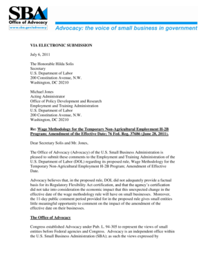 Letter From Sba | pdfFiller