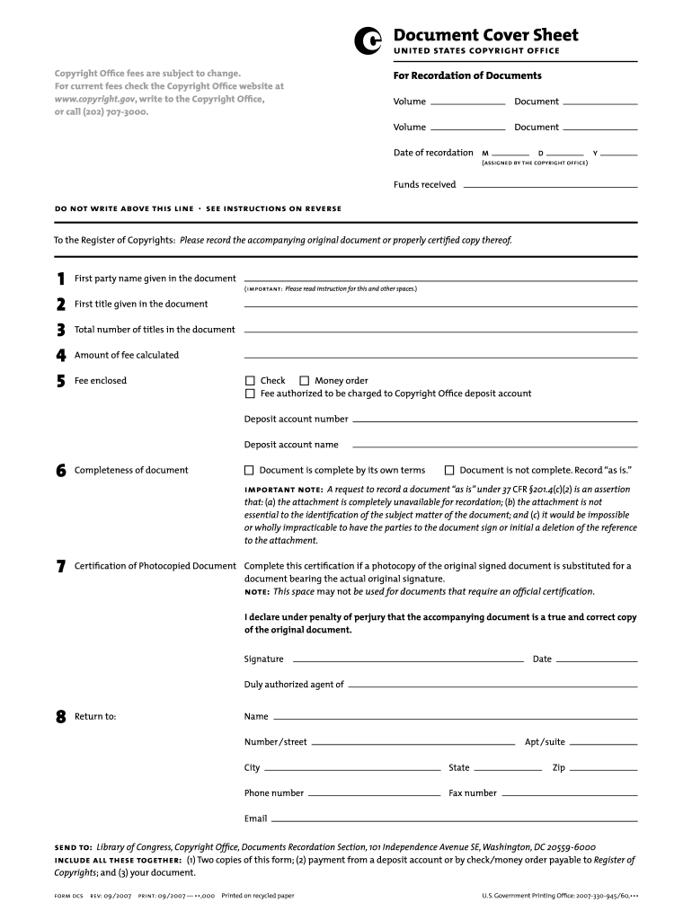 Cover sheet: Fill out & sign online | DocHub
