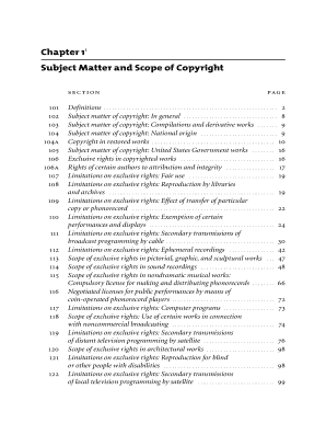 Fillable Online copyright Chapter 11 Subject Matter and Scope of ...