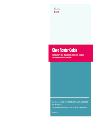 Fillable Online Cisco Router Guide ( PDF ) Fax Email Print - pdfFiller