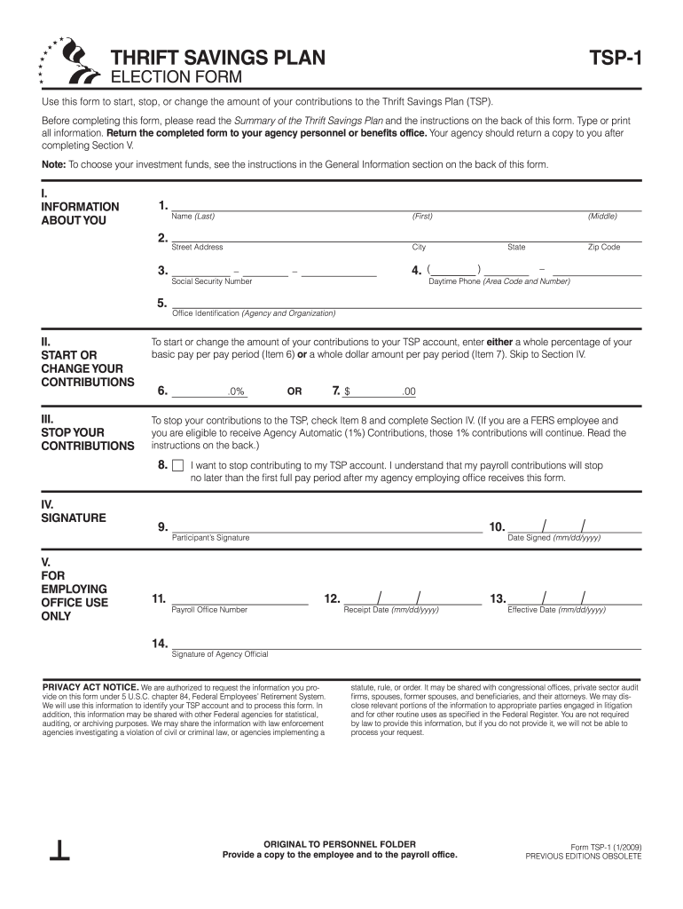 Tsp 1 Form Fillable Fill Out Sign Online DocHub