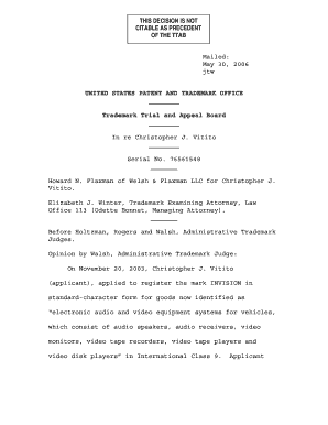 Uspto Trademark Renewal Fees | pdfFiller