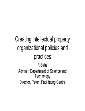 Fillable Online wipo organizational policy form Fax Email Print - pdfFiller