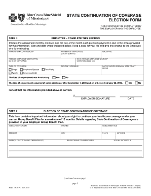 Cobra Continuation Coverage Election Notice Form | pdfFiller