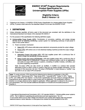 Fillable Online energystar 3 Version 1.0 UPS ENERGY STAR Specification ...