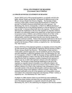 FINAL STATEMENT OF REASONS - California Secretary Of State - Sos Ca ...