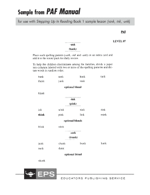 Paf Manual - Fill Online, Printable, Fillable, Blank | pdfFiller