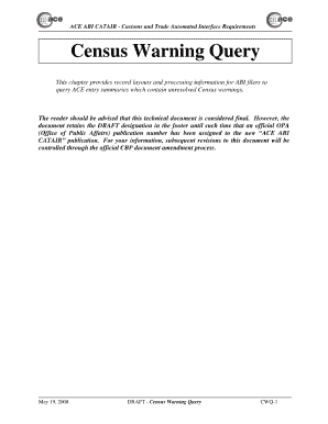 Fillable Online cbp cbp census warning form Fax Email Print - pdfFiller