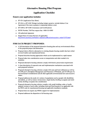 Fillable Online fema netc alternative housing opportunity form Fax ...