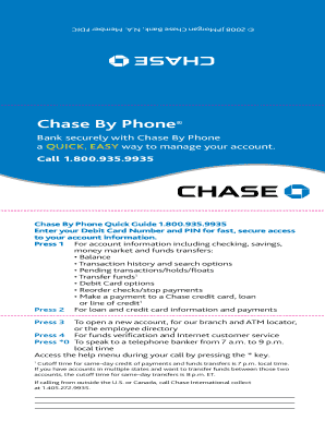 Bank Verification Form Chase | pdfFiller