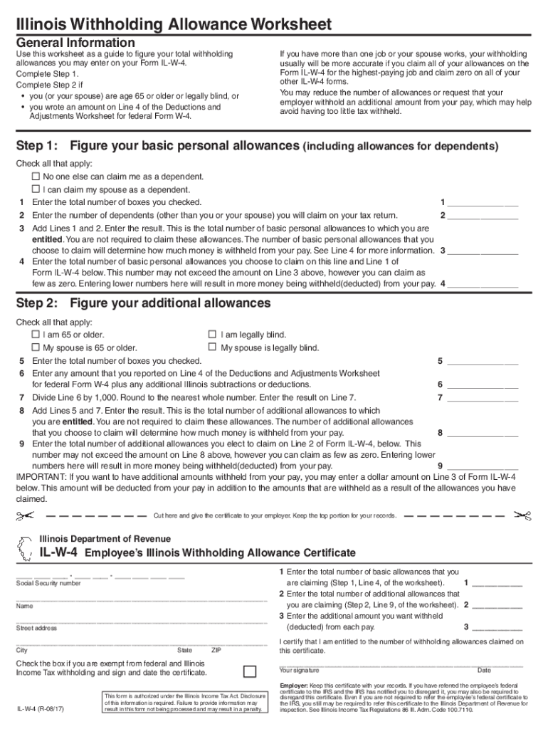 2012 Form IL IL W 4 Fill Online Printable Fillable Blank PdfFiller