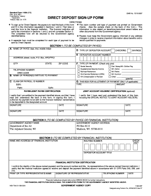 Fillable Online wisconsinpartnersincare Standard Form 1199A, Direct ...