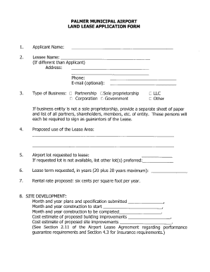 18 Printable Land Lease Application Form Templates - Fillable Samples ...