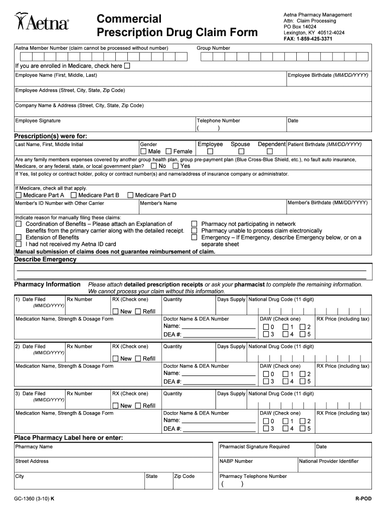 Aetna Cms 1500 Form Fill Out Sign Online DocHub