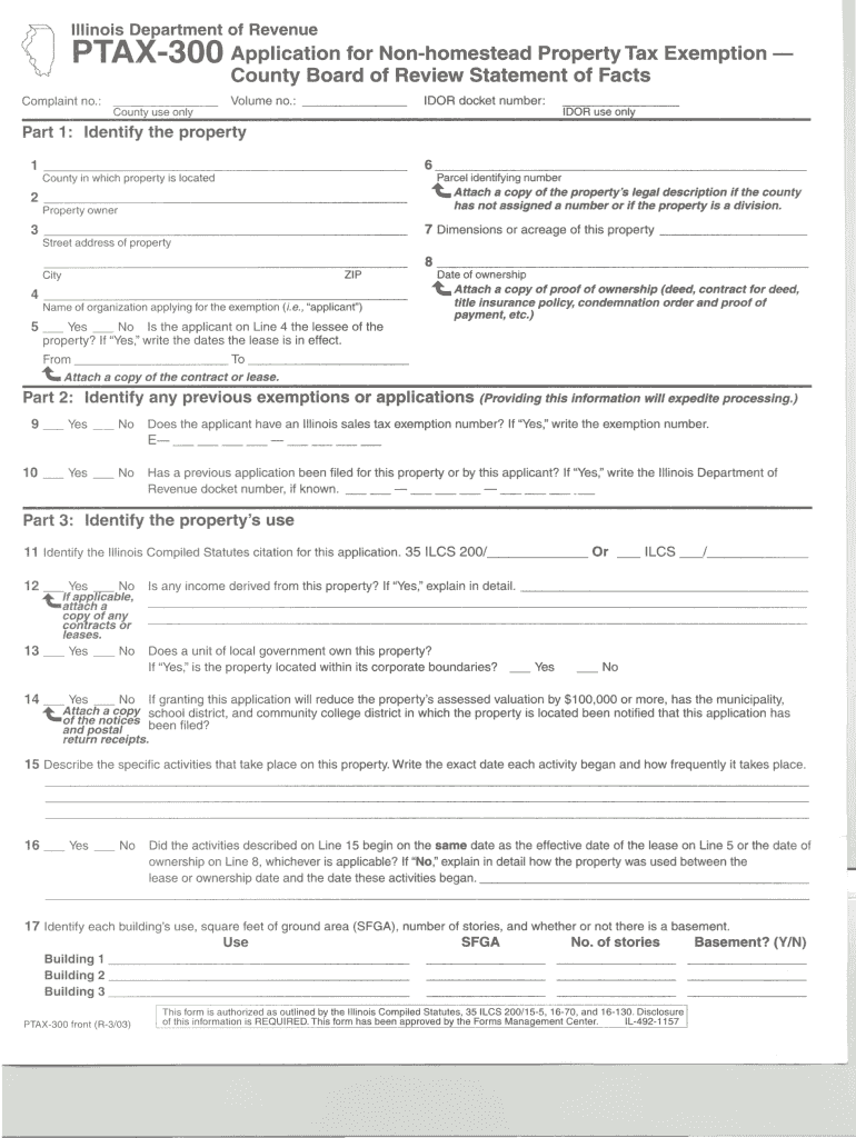 Ptax 300 Fillable Form - Printable Forms Free Online