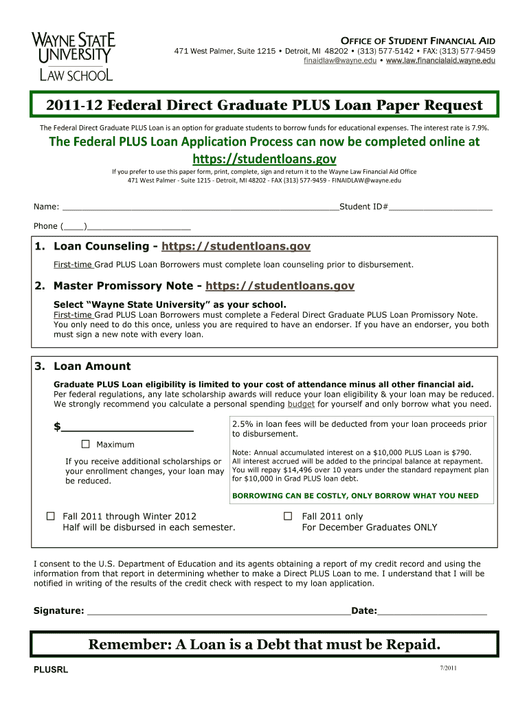 The Federal PLUS Loan Application Process can now be completed - law ...