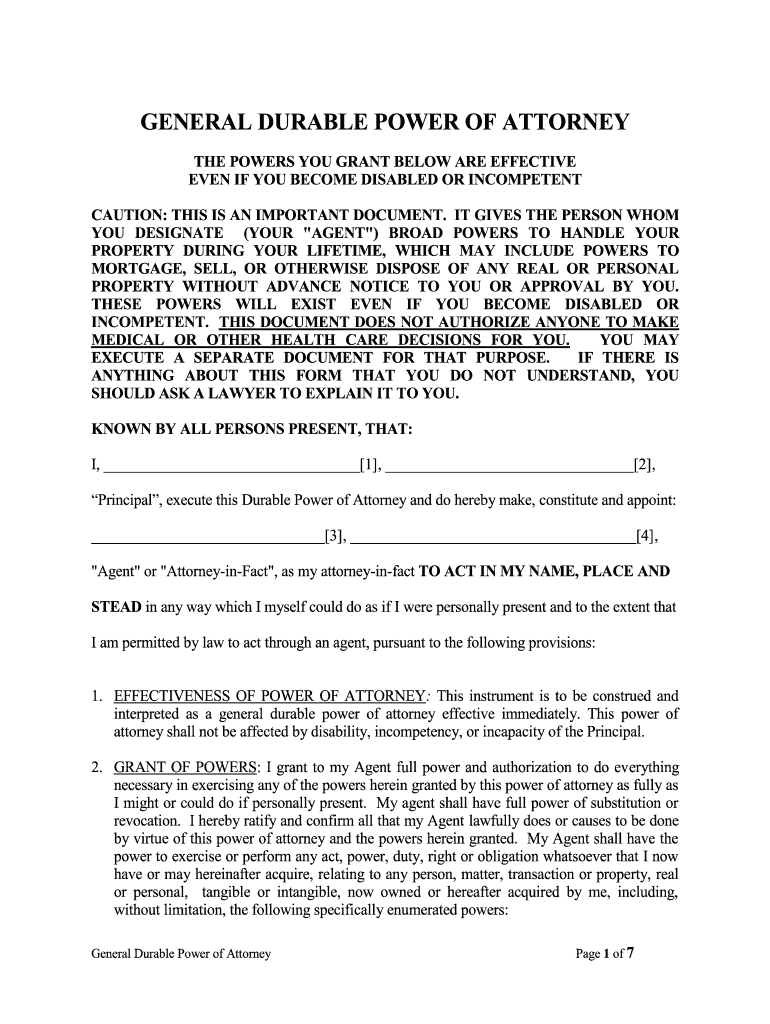 Power Of Attorney Form Kentucky Fill Online Printable Fillable 