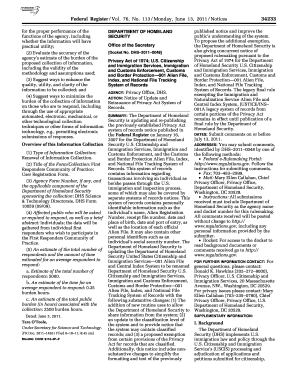 Fillable Online gpo DHS/USCIS ICE CBP 001, Alien File, Index, and ...