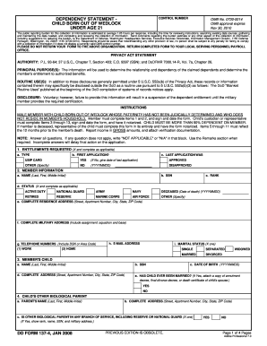 2008-2018 Form DD 137-4 Fill Online, Printable, Fillable, Blank - PDFfiller