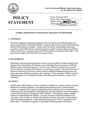 Fillable Online csosa Global Positioning System (GPS) Tracking of ...